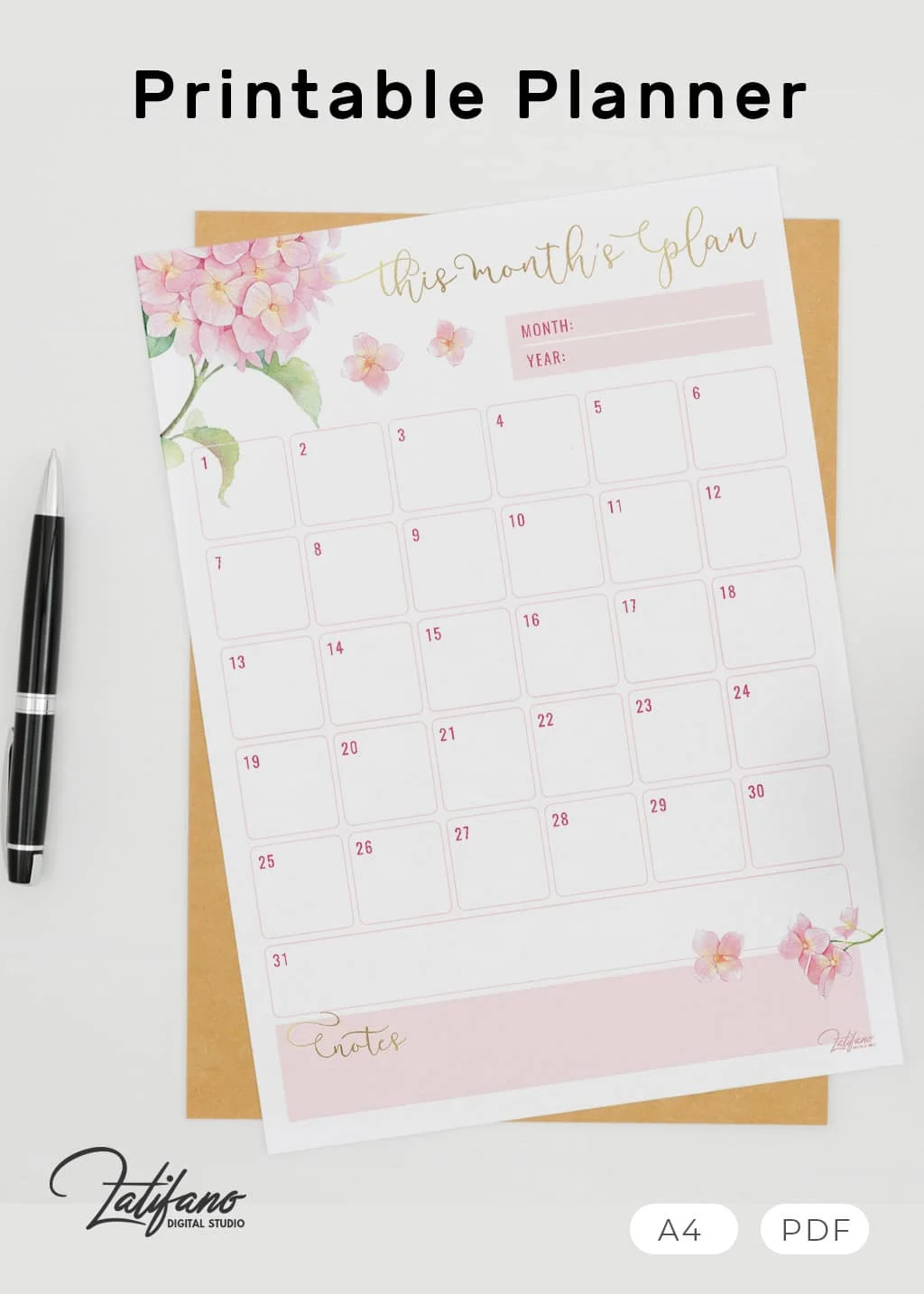 Printable Planner for women - Free Printables coloring pages and cards