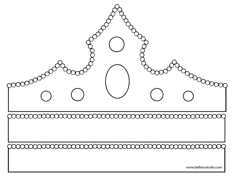 Free printable crown template Pdf Crown to print
