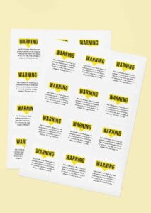 Free Printable suffocation warning label PDF download