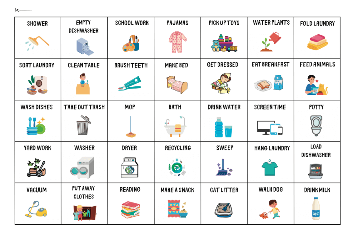 Free printable visuals for autism - Free Download