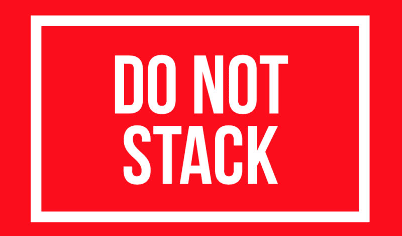 Collection of free Do not stack labels printable