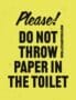 Do not throw paper in the toilet signs free printable